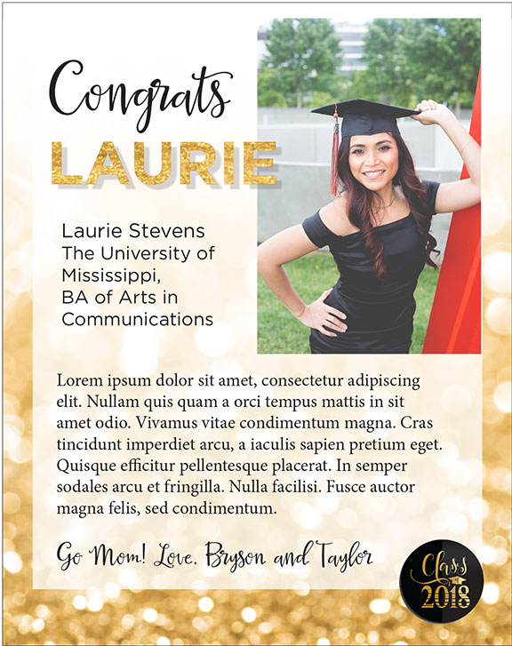 Grad ad example3 Gulf Coast Woman Magazine Grad ad example3 Gulf Coast Woman Magazine
